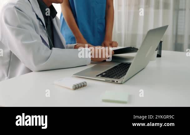 Professional various team of healthcare worker working and planning ...