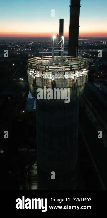 Workplace of a roofing team.Construction process of a nuclear power ...