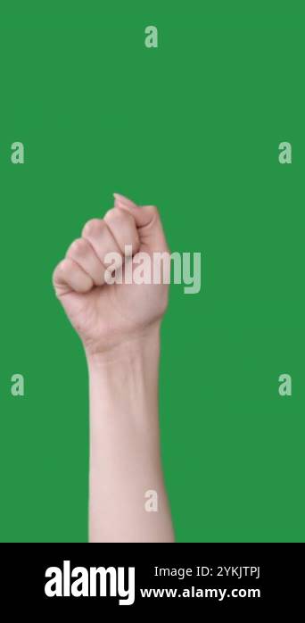 Vertical video. Knocking hand. Attention gesture. Delivery service ...