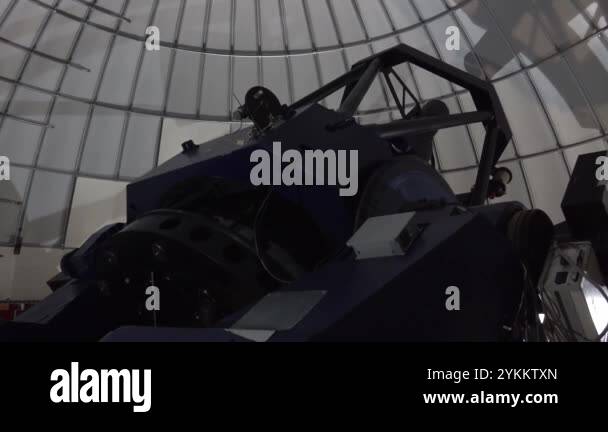Giant telescope from inside in Sierra Nevada observatory, Andalucia ...