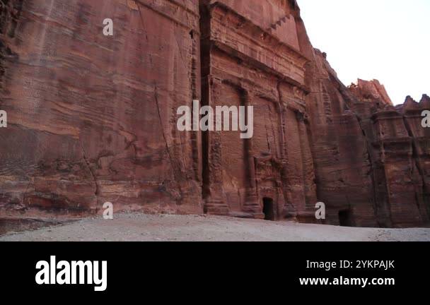 Nabatean rock-cut tombs in ancient Petra, originally known to ...