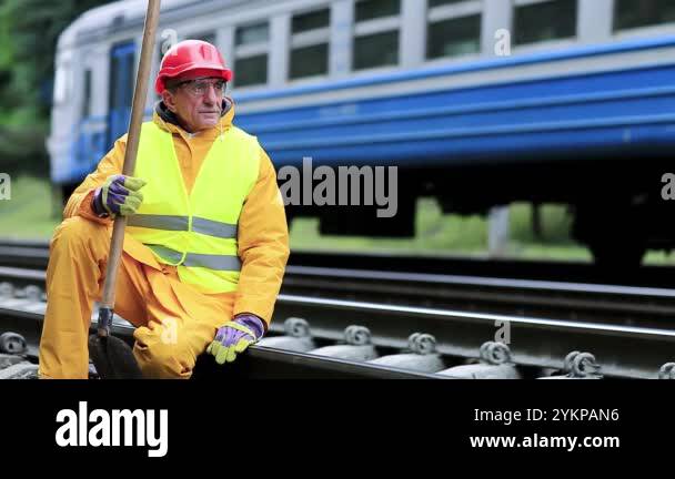 Railway construction worker Stock Videos & Footage - HD and 4K Video ...