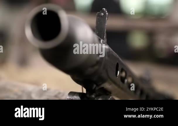 Barrel of WW2 German MG42 Machine Gun. German machine gun barrel of the ...