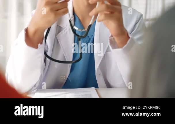 Patient attend doctors appointment at clinic or hospital office. Doctor ...