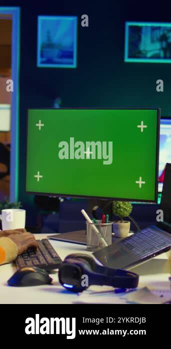 Vertical Video African american man using AI to develop a software ...