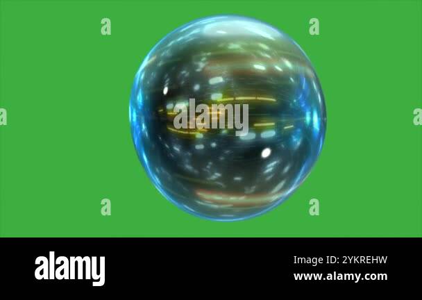 Animation video sphere moving on green screen background Stock Video ...