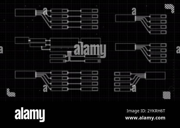 Universal Technology Line and frame Video overlay Futuristic HUD Head ...