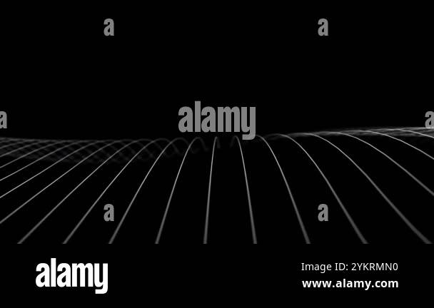 A minimalist representation of a wave-like structure created from lines ...