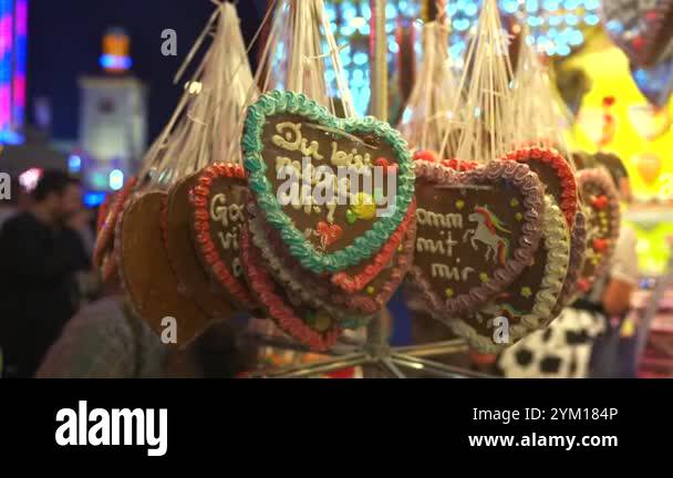 October 2, 2023. Munich, Germany. Selling souvenirs and sweets at stall ...