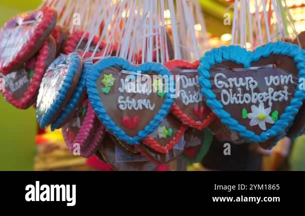 Munich, Germany. Selling souvenirs and sweets at stall at Oktoberfest ...