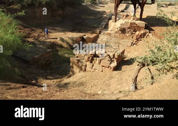 JORDAN, JORDAN RIVER, AL-MAGHTAS, DECEMBER 8, 2016: Historical place of ...