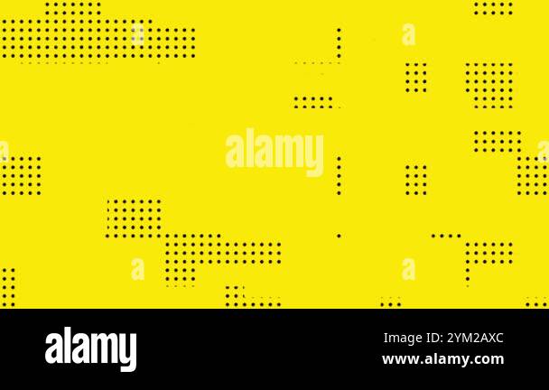 yellow halftone retro textured abstract background, seamless loop animation, motion texture ...