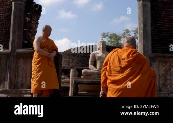 Buddhist monks walking past Stock Videos & Footage - HD and 4K Video ...
