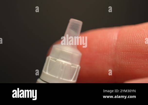 Diabetes Injector pen syringe in the small plastic cup for medication ...