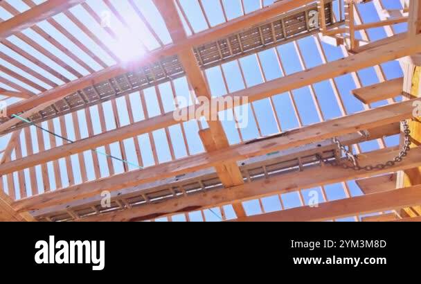 Architecture engineering details of building frame wooden framework ...