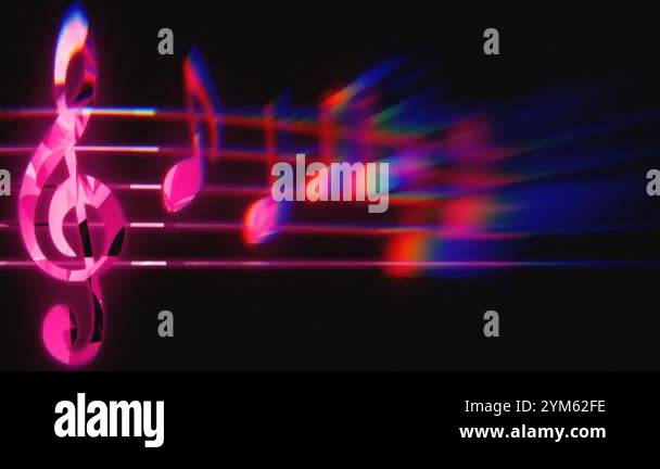 Music Notes Animation Video Stock Video Footage - Alamy