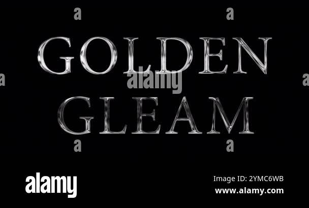 Golden Gleam golden shining metallic 3d text animation in 4K. Luxury ...