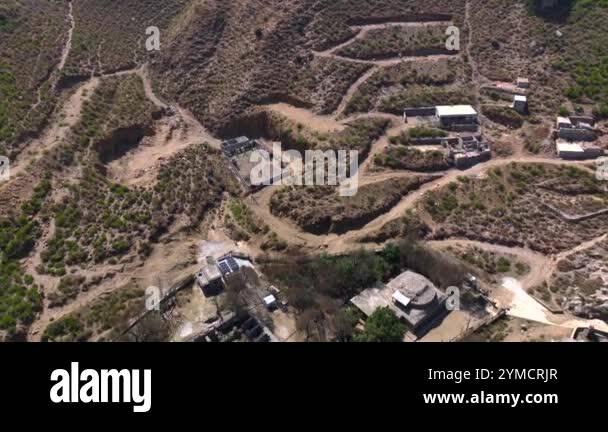 An ancient grey stone wall of Jaulian the old Buddhist monastery and ...