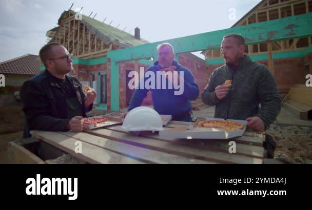 Builders lunch break Stock Videos & Footage - HD and 4K Video Clips - Alamy