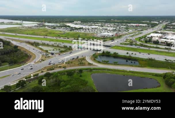 Diverging diamond interchange at highway intersection in Sarasota ...