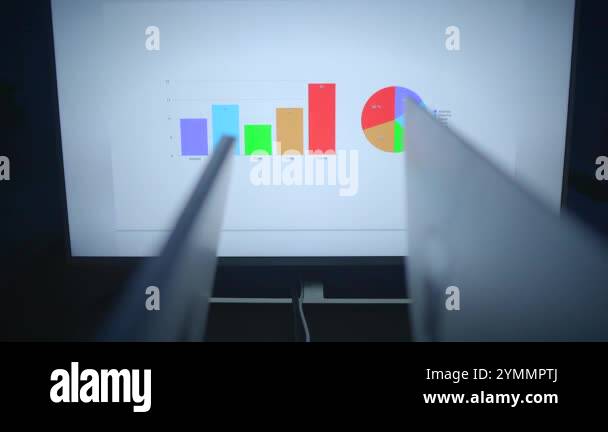 An image that displays colorful bar and pie charts which present a ...