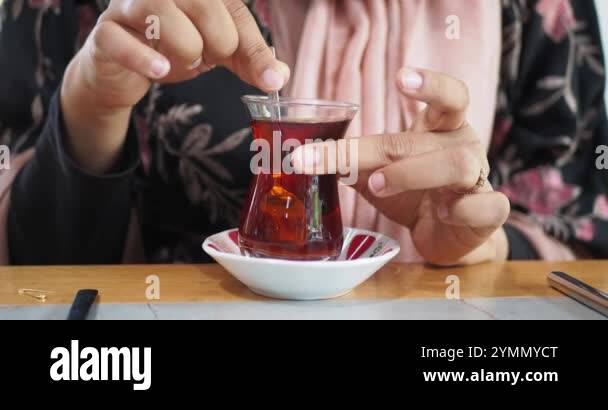 Woman drinking turkish tea Stock Videos & Footage - HD and 4K Video ...