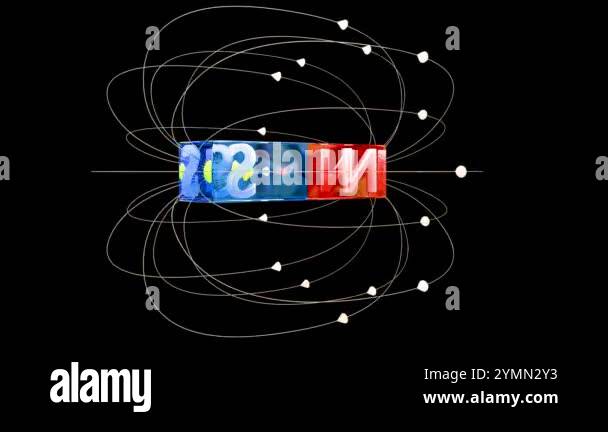 Magnetic field, Blue and Red Bar magnet, electromagnet physics ...