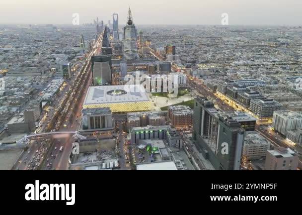 The video, taken from a drone at sunset, captures two of Riyadhs most ...