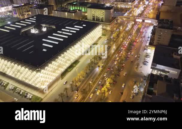 The video features mesmerizing evening drone footage of the King Fahad ...