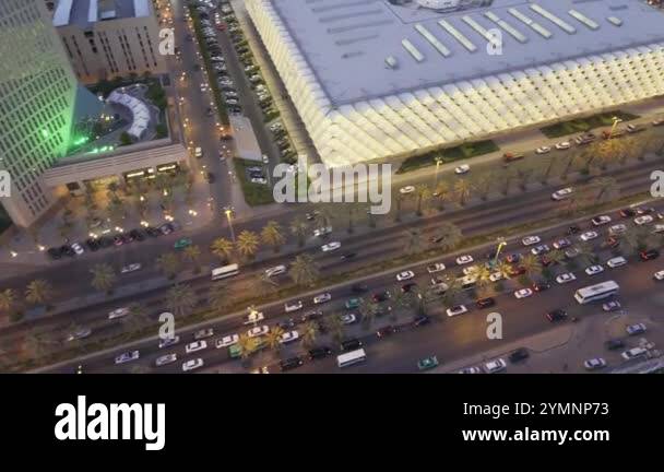 The video features mesmerizing evening drone footage of the King Fahad ...