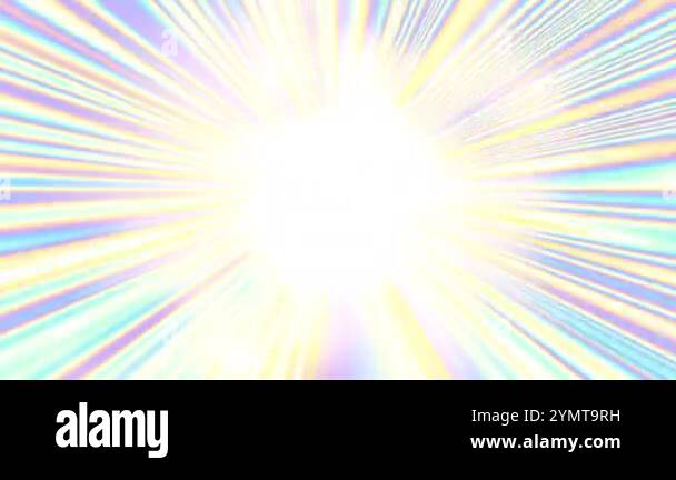 Abstract Loop animation of beautiful center blue shine light ray ...