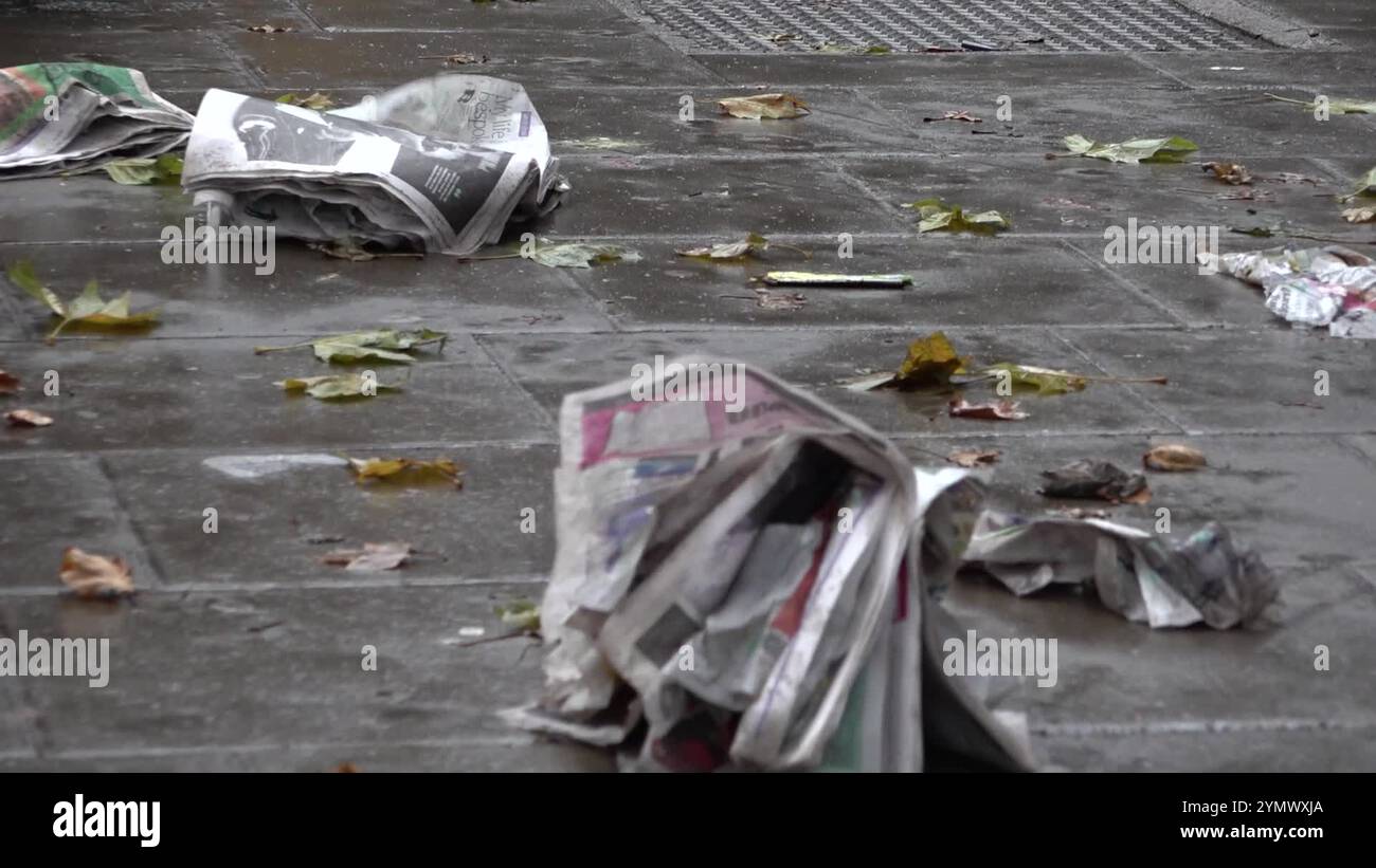 Windy weather in London as Storm Bert hit the UK Stock Video Footage ...