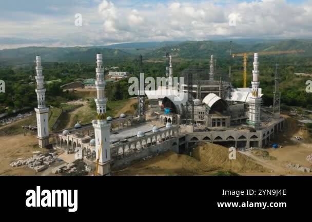 Panorama view of underway Sadik Grand Mosque in Zamboanga City ...