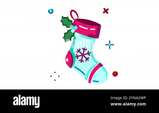 Sock animated icon. Seamless looping video with alpha channel on ...