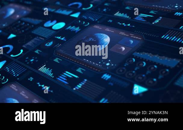 HUD technology infographic elements Sci Fi User Interface data display Financial Business Charts ...