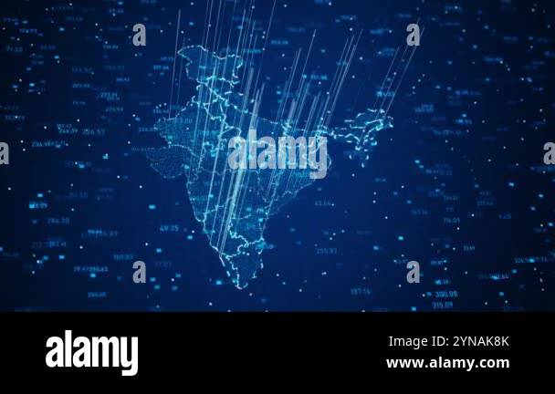 Digital India Map country Digital India Concept, India Map with ...