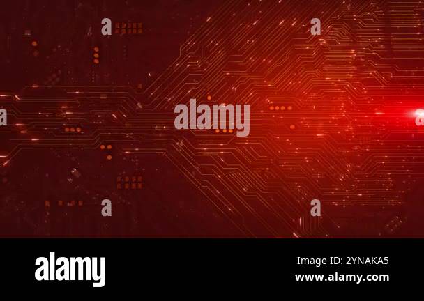 Animated Futuristic circuit board AI artificial intelligence data mining electronic deep ...