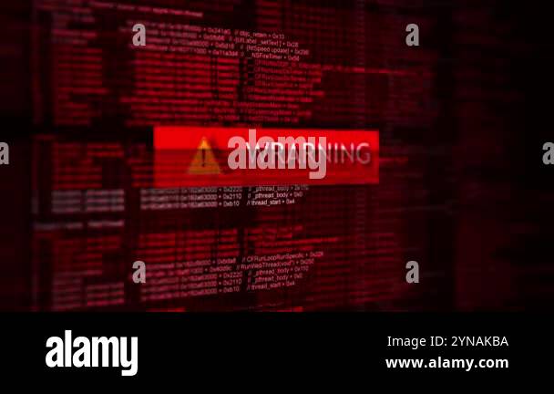 Error Message Warning Security Breach Computer Attack Warning Message Hacked Alert Background