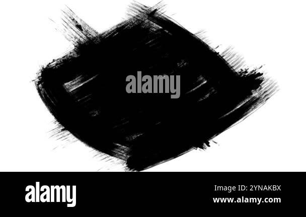 Ink paint brush stroke black white transition. Masks Luma Mattes Alpha ...