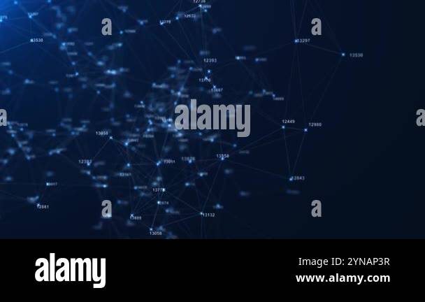 Futuristic abstract technology plexus numbers Screensaver background for technology ...