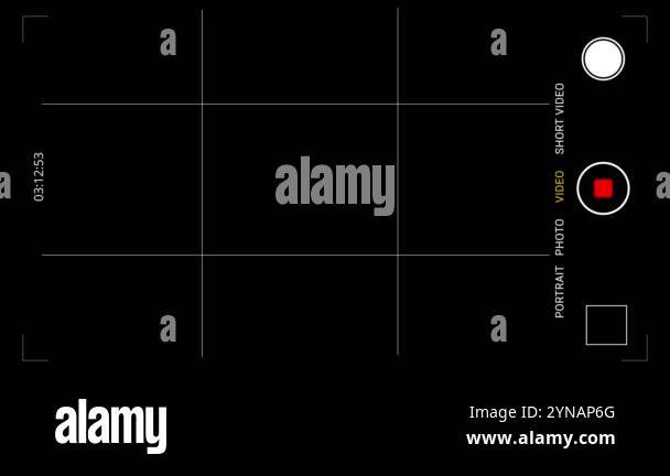 Smartphone Video Camera Frame animation. Camera recording screen ...