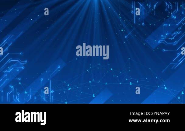 Digital technology background. Circuit Board Data moving CPU high tech ...