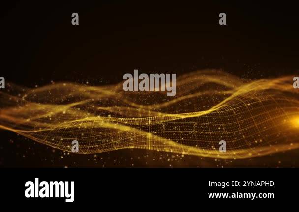 Futuristic data stream in deep space Binary data wave Internet of things IoT network evolution ...