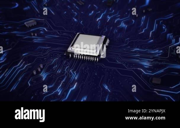 Electronic Circuit Board Processor Background. High computer Hi-tech ...