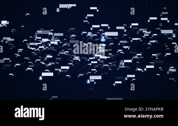 Social Media Speech Bubbles, 4K Background Negative positive comments ...