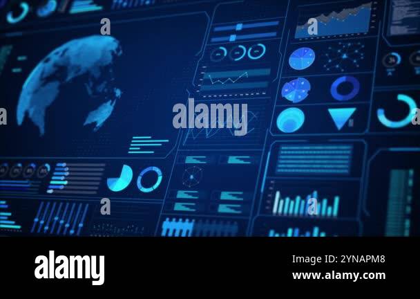 Finance 4K corporate business growth graph chart icon. diagram charts ...