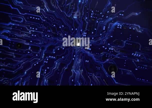 Futuristic hi tech AI artificial intelligence Big data mining cyber ...