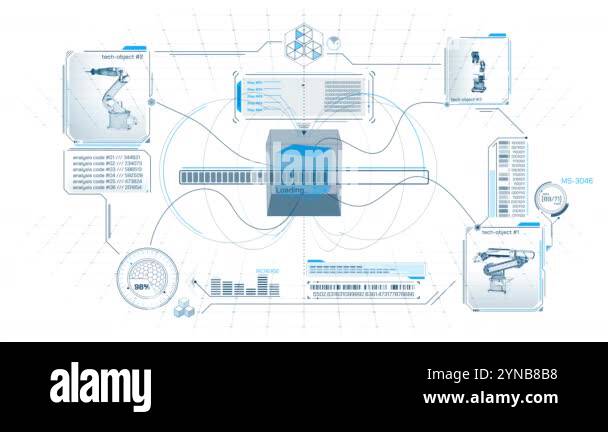 Animation on the theme of robotic systems and digital manufacturing ...