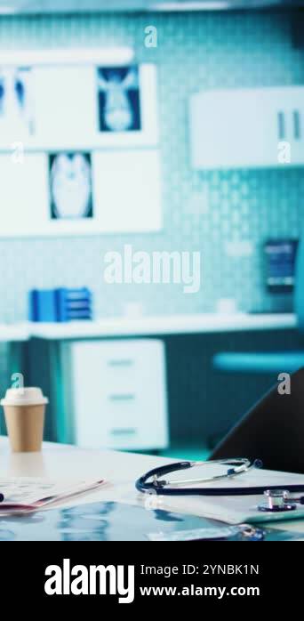 Vertical Video Well organized empty medical cabinet ready for ...