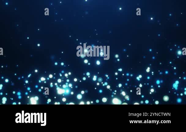 Blue glowing background, flying blue particles, energy data flow ...